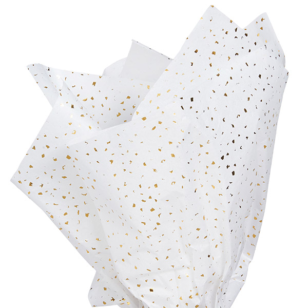 Gold Hot Stamp Confetti Tissue Paper 200 ~ 20x30" sheets | Nashville Wraps