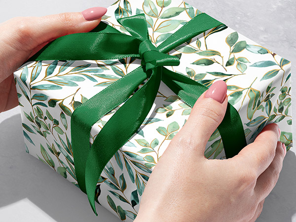 Elegant Leaves Wrapping Paper, 24"x417', Half Ream Roll | Nashville Wraps