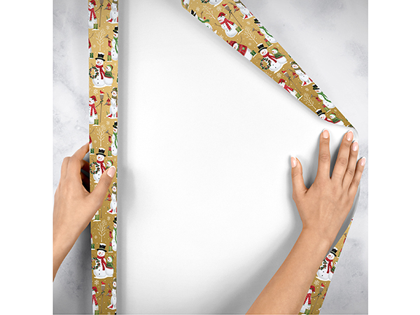 Snowman Family Wrapping Paper, 30"x208', Quarter Ream Roll | Nashville ...