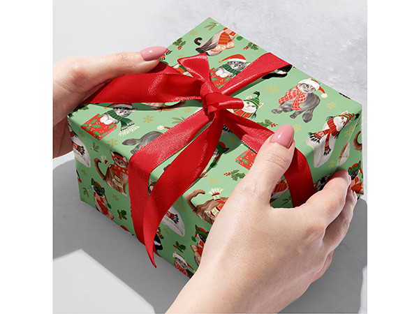Frolicking Felines Wrapping Paper, 24"x417', Half Ream Roll | Nashville ...