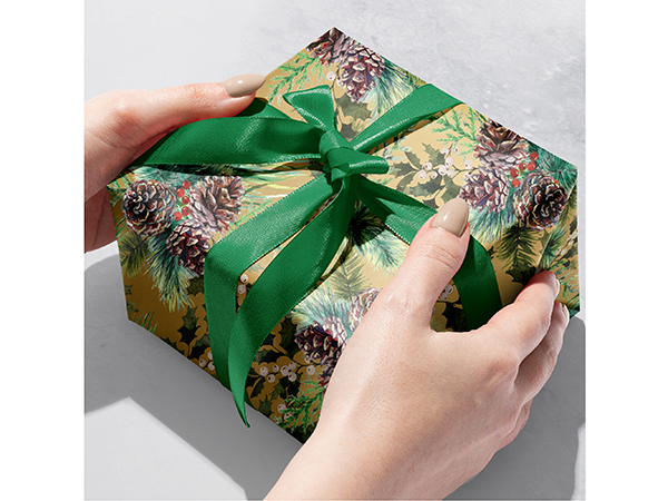 Elegant Pine Wrapping Paper, 30"x208', Quarter Ream Roll | Nashville Wraps
