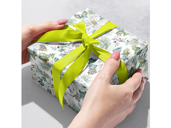 Snowdrift Floral Wrapping Paper, 24"x833', Full Ream Roll | Nashville Wraps
