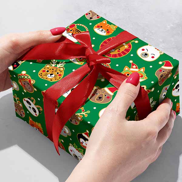 Festive Faces Wrapping Paper, 24"x833', Full Ream Roll | Nashville Wraps