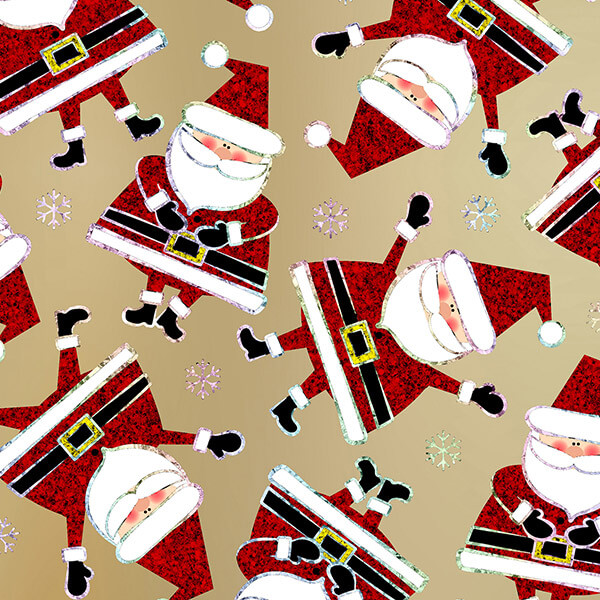 Sparkling Santa Wrapping Paper, 30"x208', Quarter Ream Roll | Nashville ...