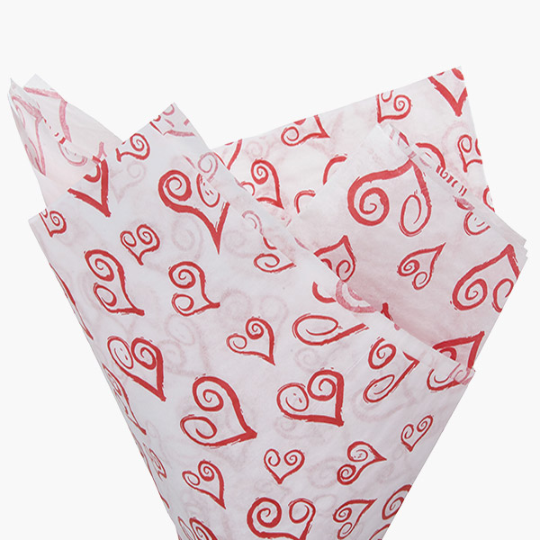 *Curly Swirly Hearts Tissue Paper, 20x30", Bulk 240 Sheet Pack ...