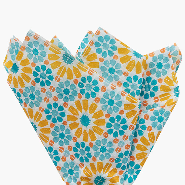 Geo Bouquet Tissue Paper, 20x30", Bulk 240 Sheet Pack | Nashville Wraps