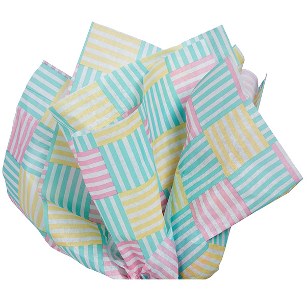 Cabana Squares Tissue Paper, 20x30", Bulk 240 Sheet Pack | Nashville Wraps